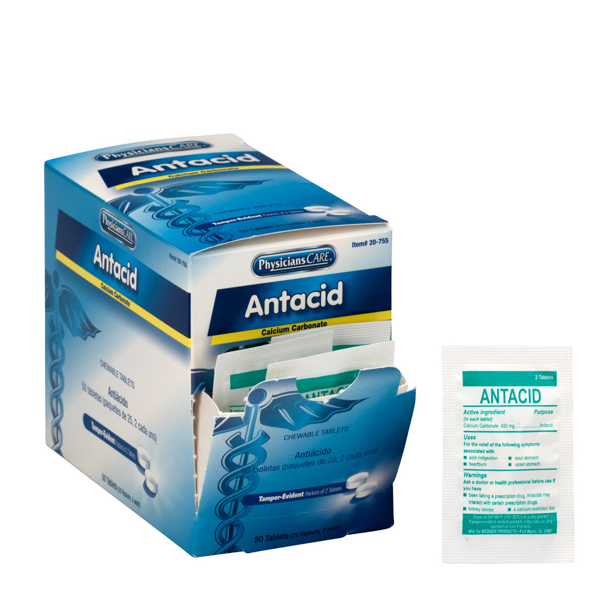 PhysiciansCare Antacid 25x2 per Box - First Aid Only – firstaidonly