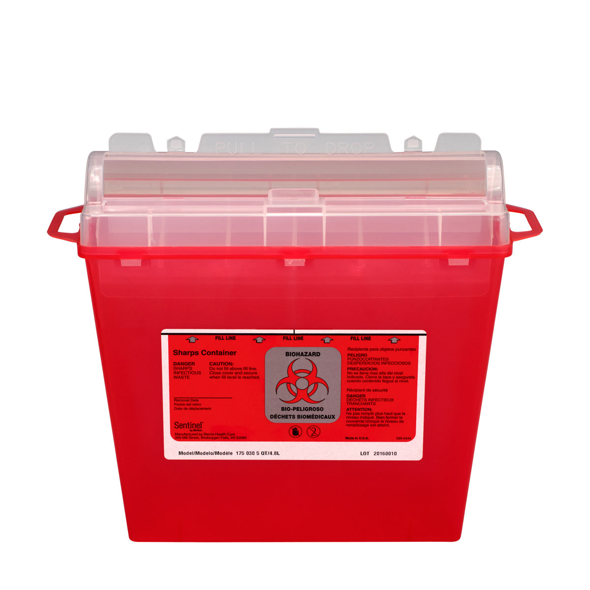 Sharps Container 5 qt. - First Aid Only – firstaidonly