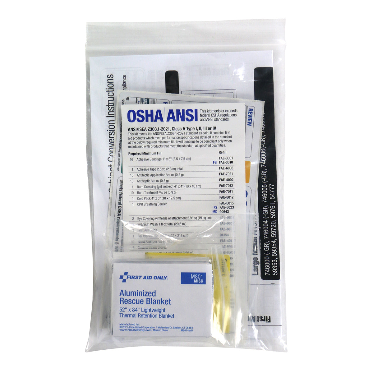 SmartCompliance ANSI A 2021 Conversion Kit - First Aid – firstaidonly