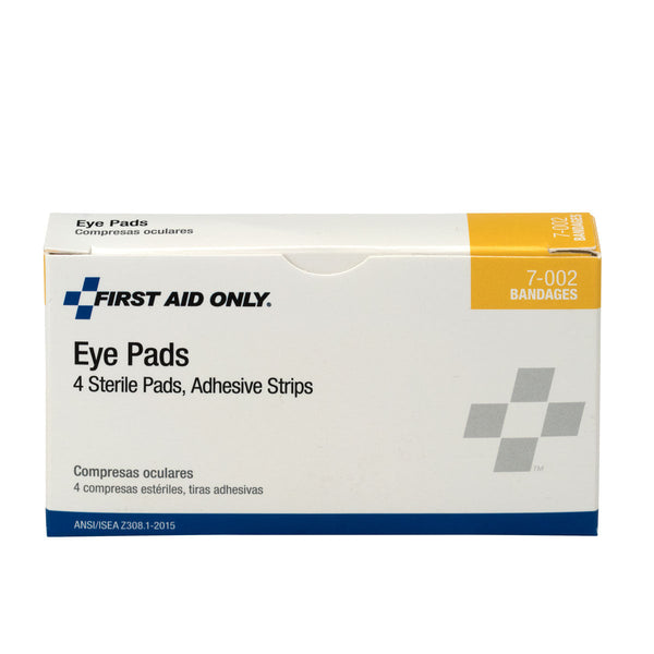 Sterile Eye Pads Box of 4 Pads and 4 Adhesive Strips – firstaidonly