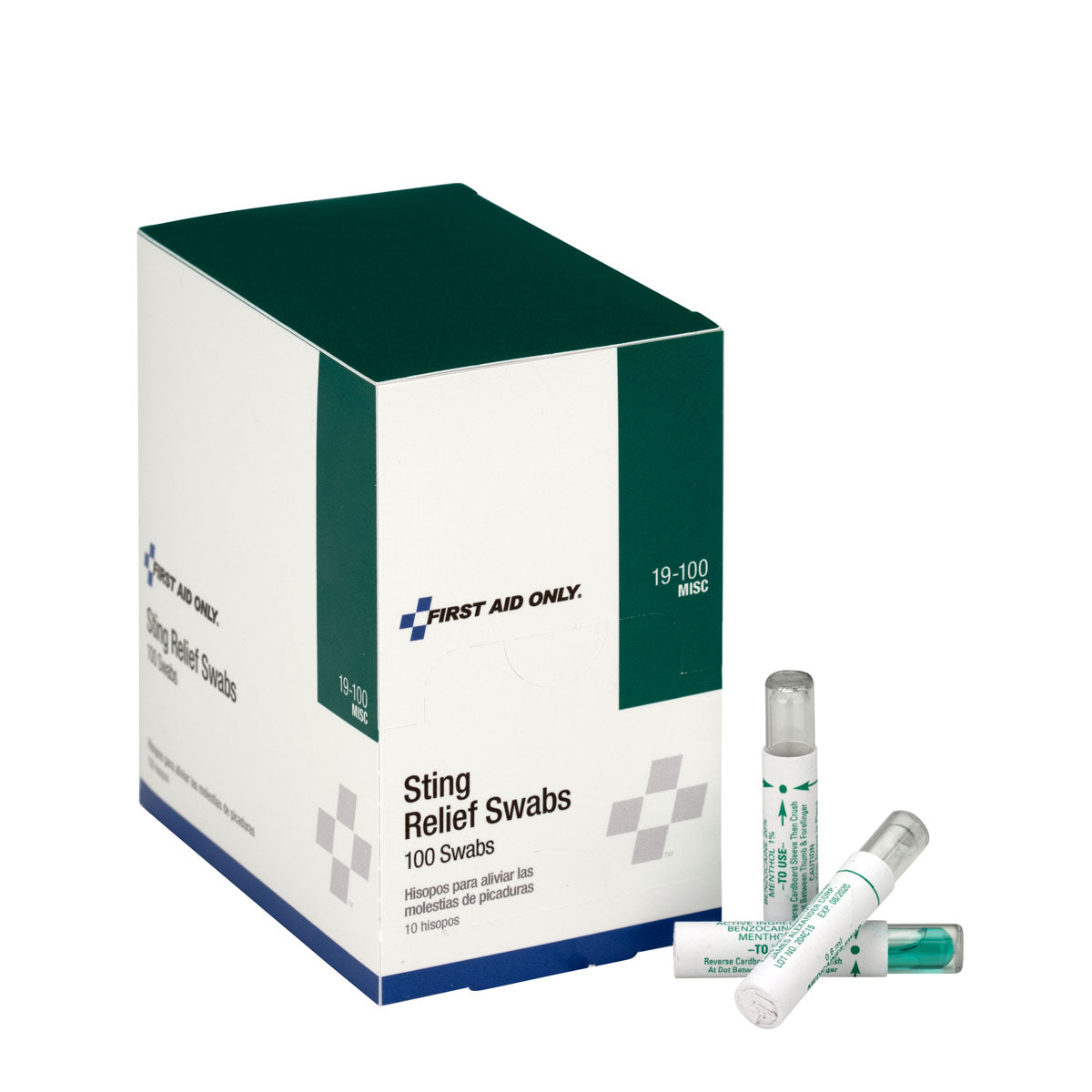 Sting Relief Swabs 100 Per Box - First Aid Only – firstaidonly