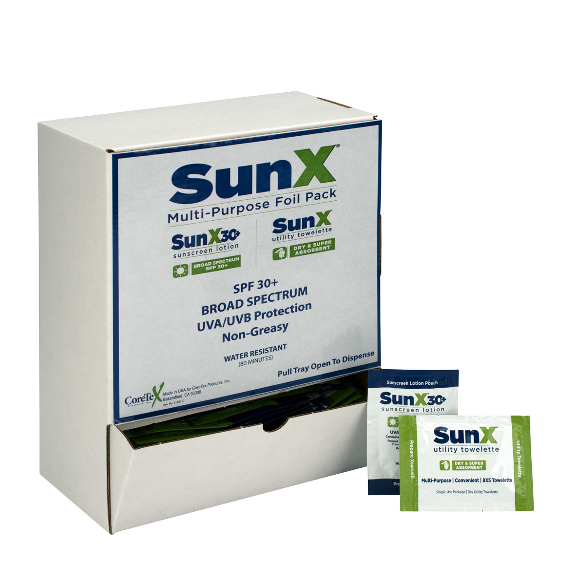 SunX30 Lotion and Wipe Combo Pack 50 Per Box - First – firstaidonly