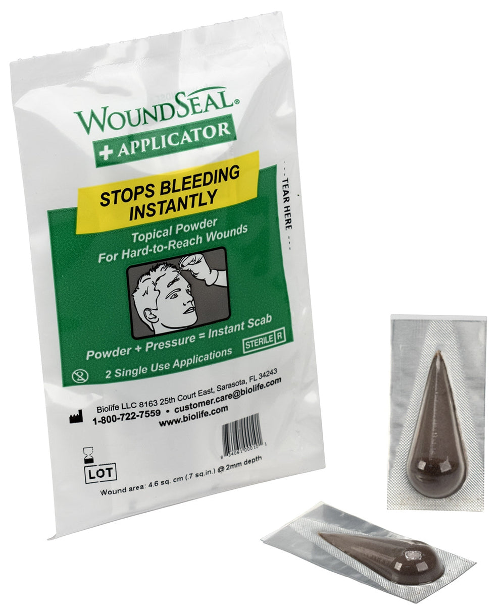 Wound Seal Blood Clot Powder Applicator Packs 2 Each – firstaidonly